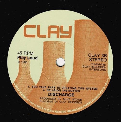 DISCHARGE Fight Back EP Vinyl Record 7 Inch Clay 1981