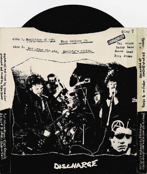 DISCHARGE Realities Of War Vinyl Record 7 Inch Clay 1980