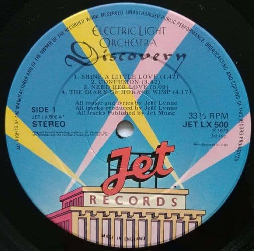 ELECTRIC LIGHT ORCHESTRA ELO Discovery Vinyl Record LP Jet 1979