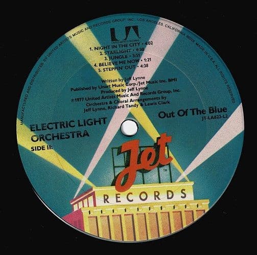 ELECTRIC LIGHT ORCHESTRA ELO Out Of The Blue Vinyl Record LP US Jet 1977