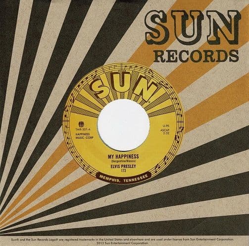 ELVIS PRESLEY My Happiness Vinyl Record 7 Inch Sun 2015