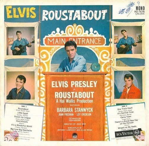 ELVIS PRESLEY Roustabout Vinyl Record LP RCA Victor 1964