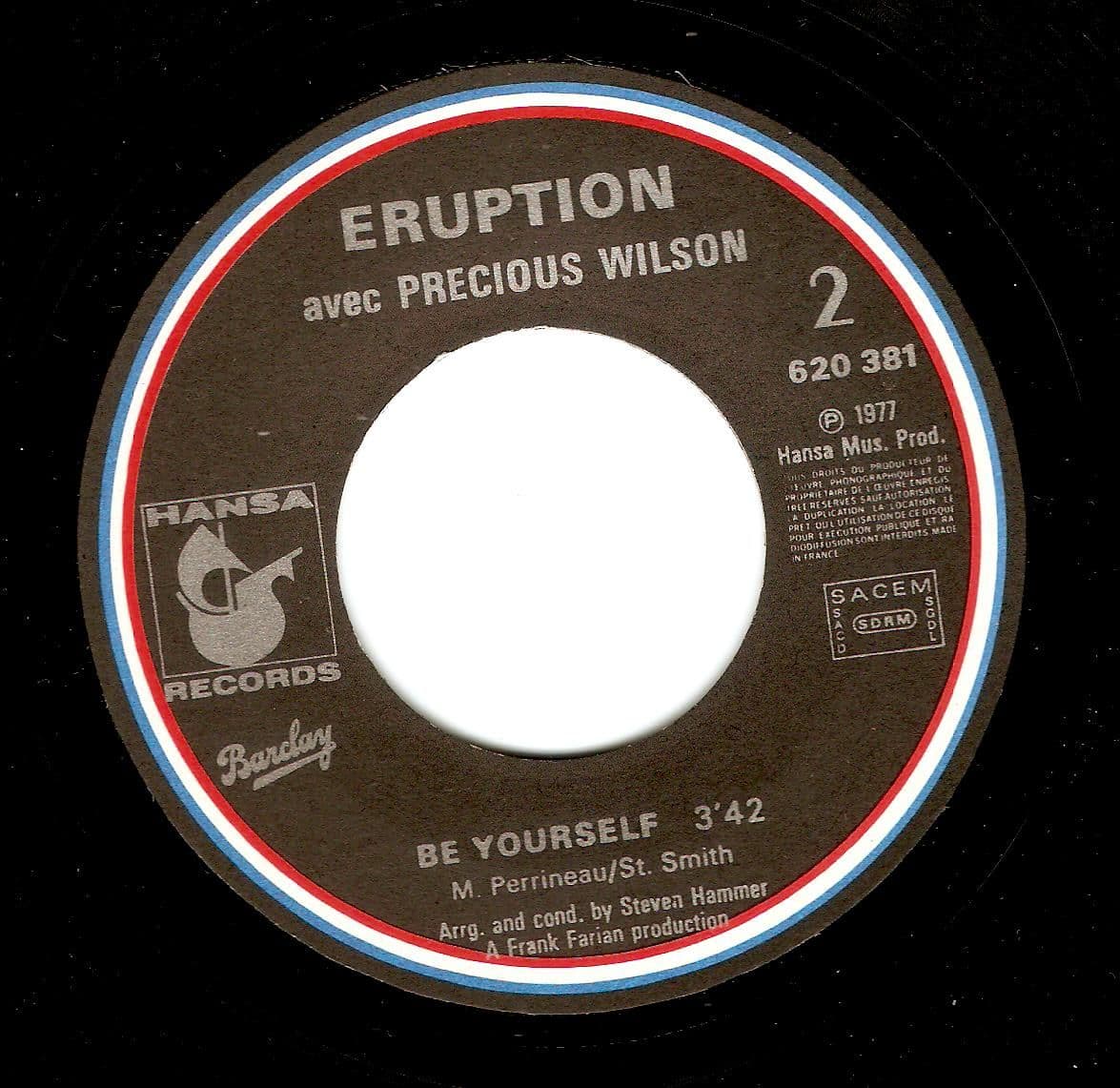 ERUPTION I Can t Stand The Rain Vinyl Record 7 Inch French Hansa 1977
