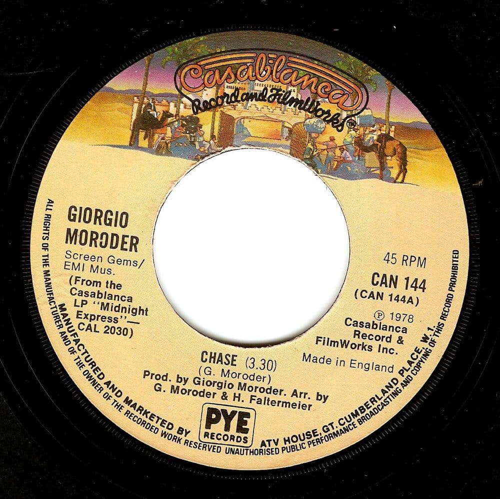GIORGIO MORODER Chase Vinyl Record 7 Inch Casablanca 1978