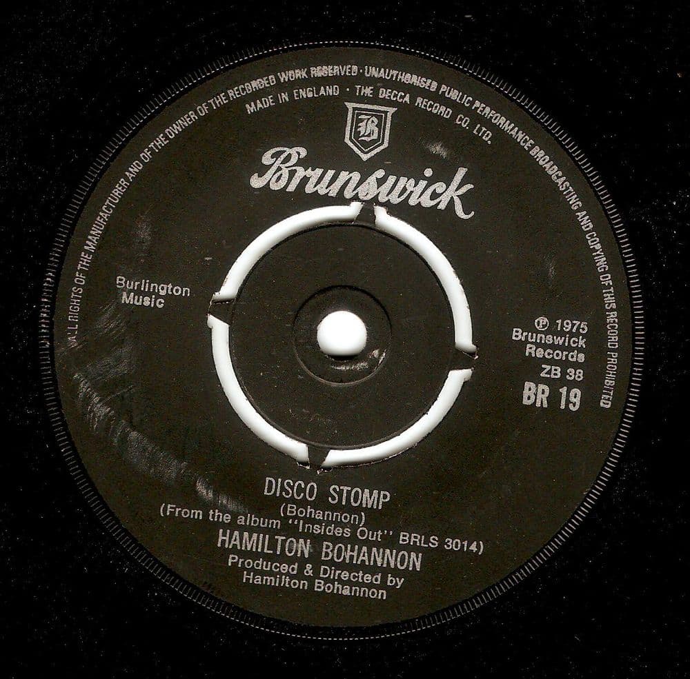 HAMILTON BOHANNON Disco Stomp Vinyl Record 7 Inch Brunswick 1975