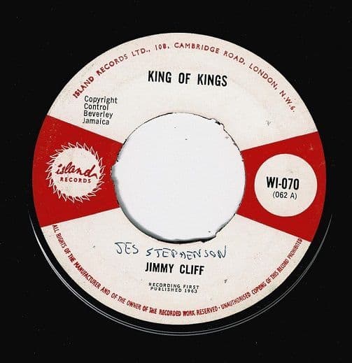 JIMMY CLIFF King Of Kings Vinyl Record 7 Inch Island 1963