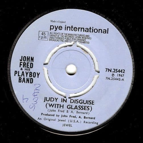 JOHN FRED & HIS PLAYBOY BAND Judy In Disguise With Glasses Vinyl Record ...