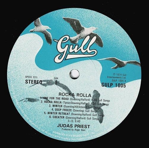 JUDAS PRIEST Rocka Rolla Vinyl Record LP Gull 1974