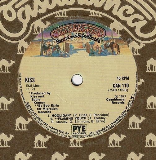 KISS Then She Kissed Me Vinyl Record 7 Inch Casablanca 1977