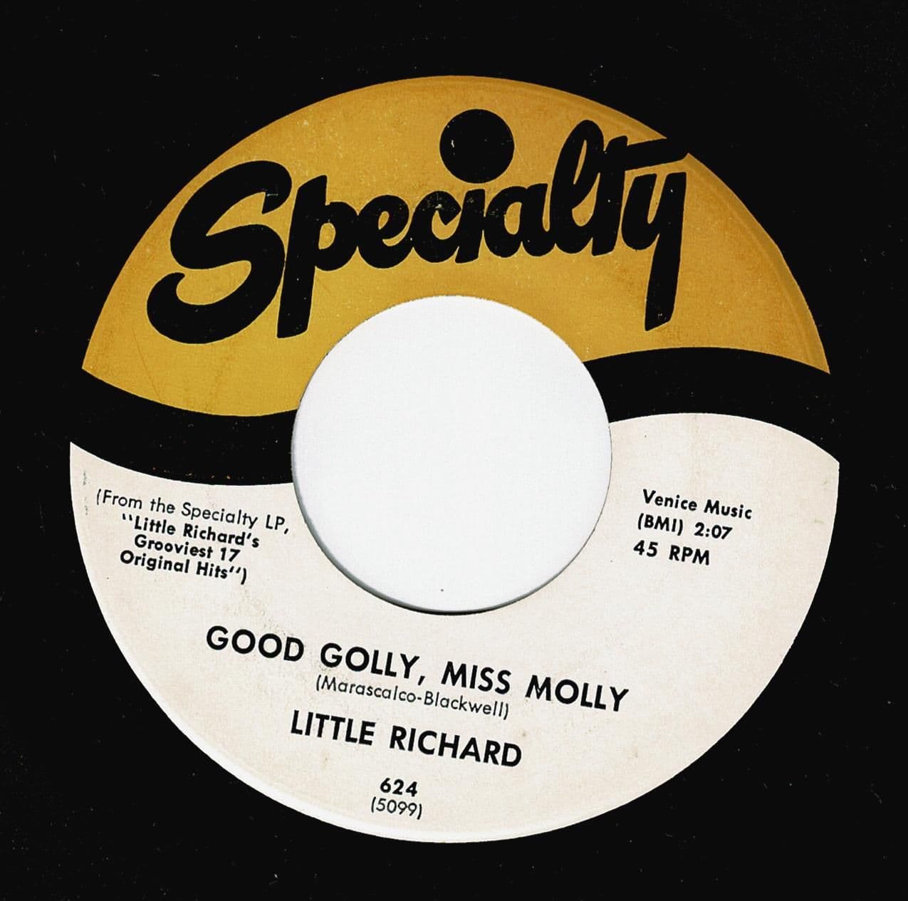 LITTLE RICHARD Good Golly Miss Molly Vinyl Record 7 Inch US Specialty