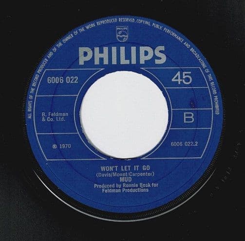Mud Jumping Jehosaphat Vinyl Record 7 Inch Philips 1970