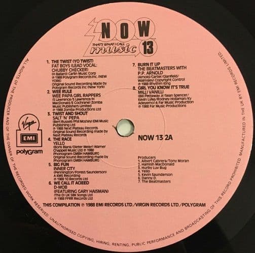 Now That s What I Call Music 13 Vinyl Record LP EMI 1988