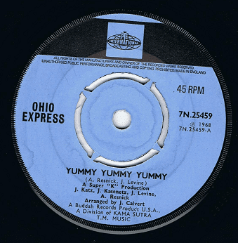 OHIO EXPRESS Yummy Yummy Yummy Vinyl Record 7 Inch Pye 1968