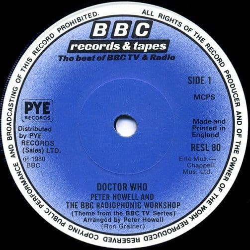 PETER HOWELL Doctor Who Vinyl Record 7 Inch BBC 1980