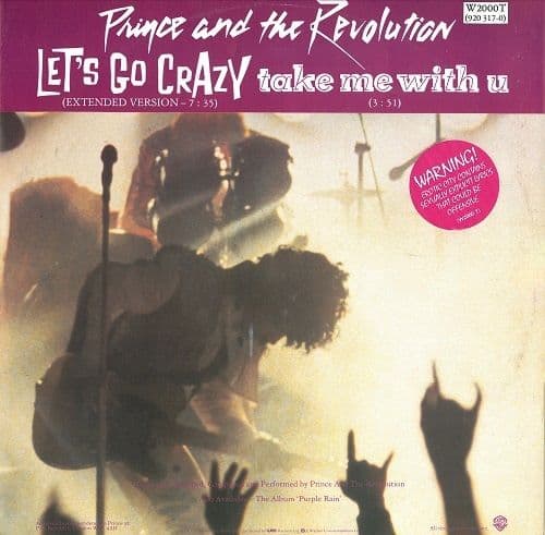PRINCE AND THE REVOLUTION Let's Go Crazy Vinyl Record 12 Inch Warner ...