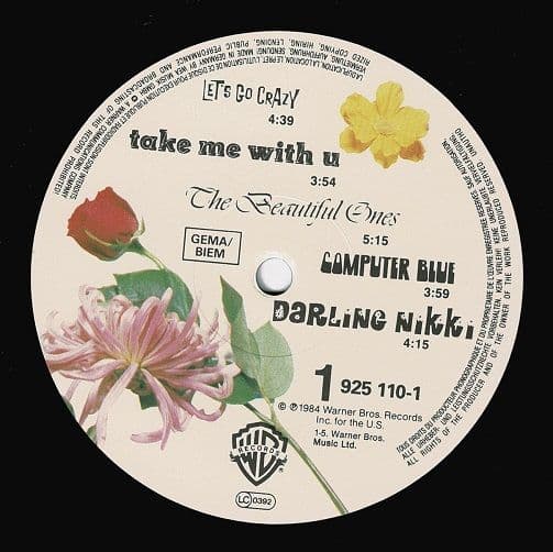 PRINCE Purple Rain Vinyl Record LP Warner Bros 1984