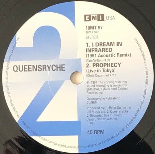 QUEENSRYCHE Best I Can Vinyl Record 10 Inch EMI USA 1991 Box Set