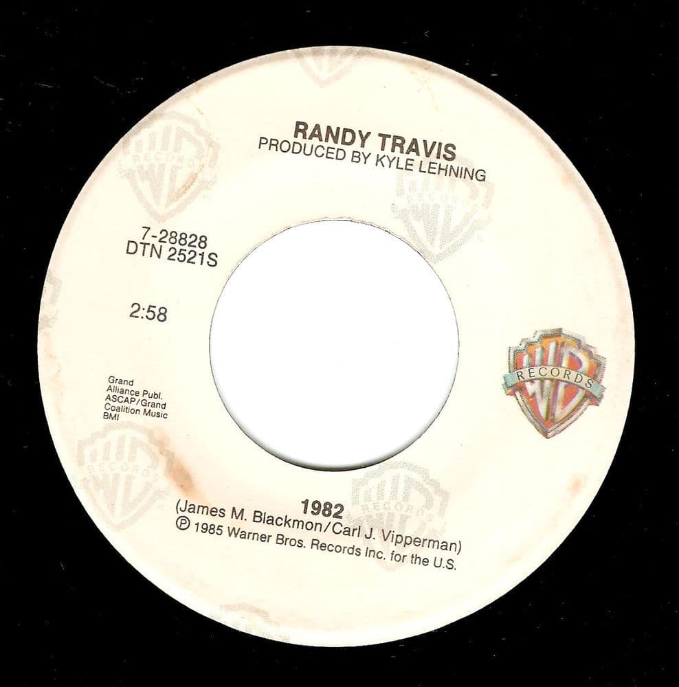 RANDY TRAVIS 1982 Vinyl Record 7 Inch US Warner Bros 1985