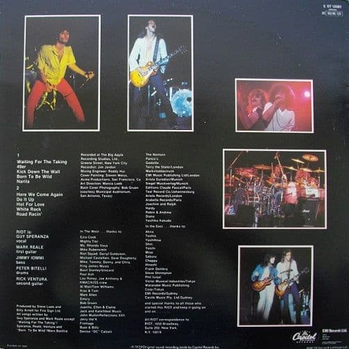 RIOT Narita Vinyl Record LP Capitol 1979