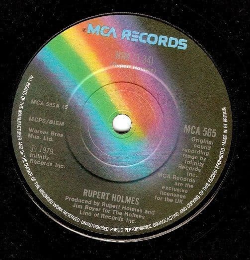 RUPERT HOLMES Him Vinyl Record 7 Inch MCA 1979