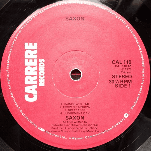 SAXON Saxon Vinyl Record LP Carrere 1979