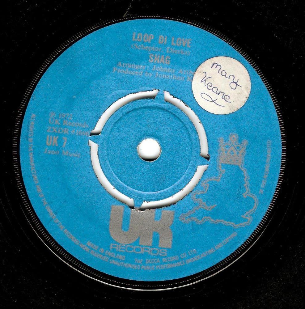SHAG Loop Di Love Vinyl Record 7 Inch UK 1972