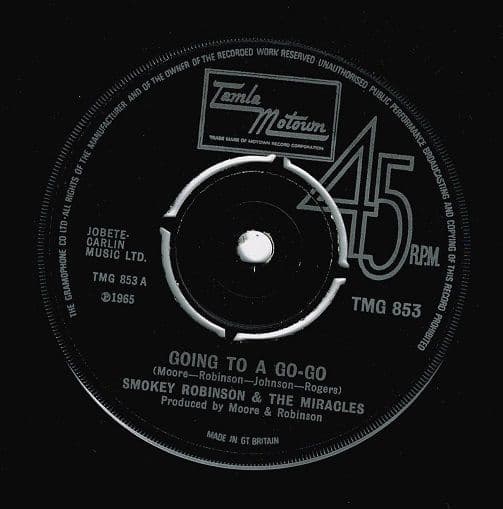 SMOKEY ROBINSON The Tracks Of My Tears Vinyl Record 7 Inch Tamla Motown ...