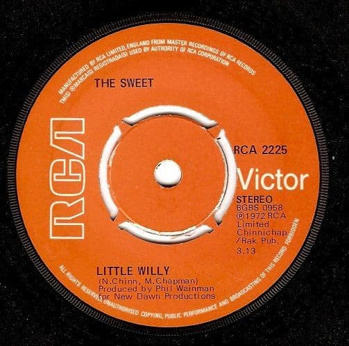 Sweet Little Willy Vinyl 7 Inch | Planet Earth Records