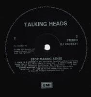 TALKING HEADS Stop Making Sense Vinyl Record LP EMI 1984