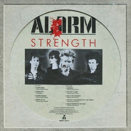 THE ALARM Strength Vinyl Record LP I R S 1985 Picture Disc