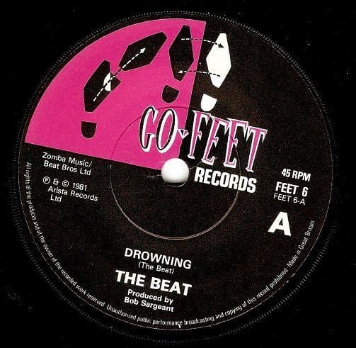 THE BEAT Drowning Vinyl Record 7 Inch Go-Feet 1981