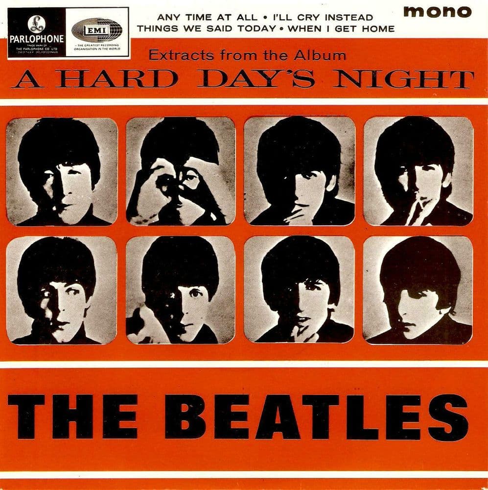THE BEATLES A Hard Day s Night 2 EP Vinyl Record 7 Inch Parlophone