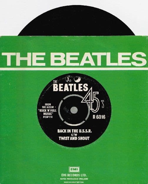 THE BEATLES Back In The U S S R Vinyl Record 7 Inch Parlophone 1976