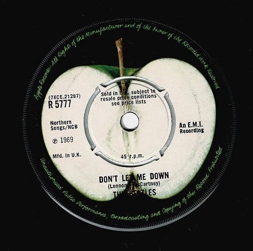 THE BEATLES Get Back Vinyl Record 7 Inch Apple 1969