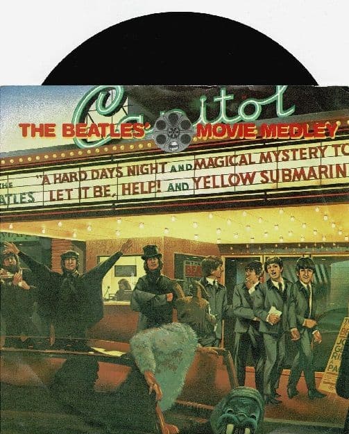 THE BEATLES The Beatles Movie Medley Vinyl Record 7 Inch Parlophone 1982