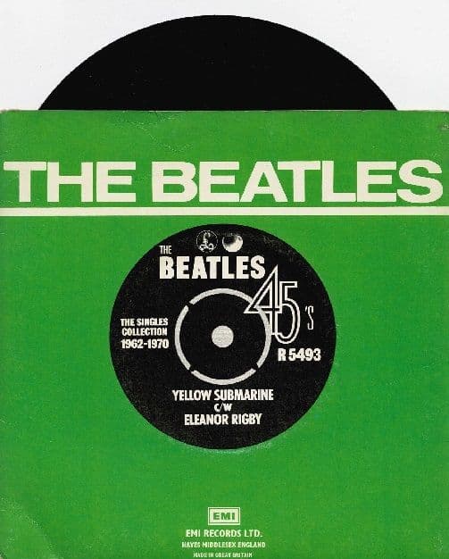 THE BEATLES Yellow Submarine Vinyl Record 7 Inch Parlophone 1976