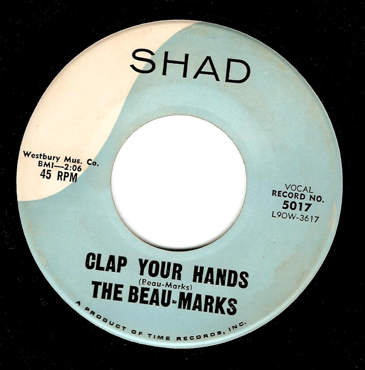THE BEAU-MARKS Clap Your Hands Vinyl Record 7 Inch US Shad 1960