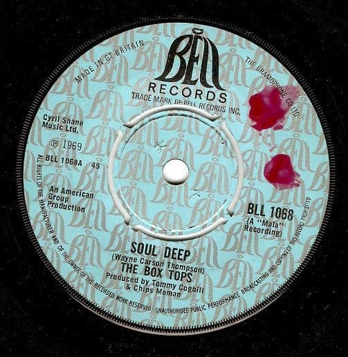 THE BOX TOPS Soul Deep Vinyl Record 7 Inch Bell 1969