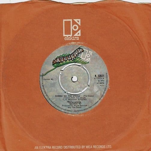 THE DOORS Riders On The Storm Vinyl Record 7 Inch Elektra 1971