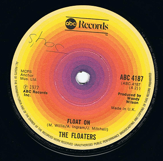 THE FLOATERS Float On 7" Single Vinyl Record 45rpm ABC 1977