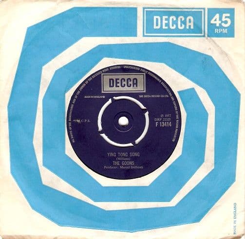 THE GOONS Ying Tong Song Vinyl Record 7 Inch Decca F 13414