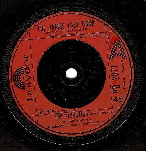 THE JAMES LAST BAND The Seduction Vinyl Record 7 Inch Polydor 1980