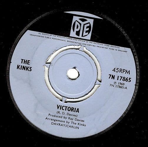 THE KINKS Victoria Vinyl Record 7 Inch Pye 1969