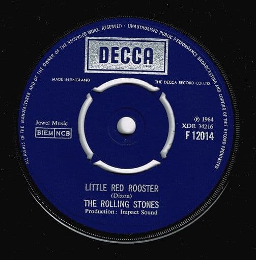 THE ROLLING STONES Little Red Rooster Vinyl Record 7 Inch Decca