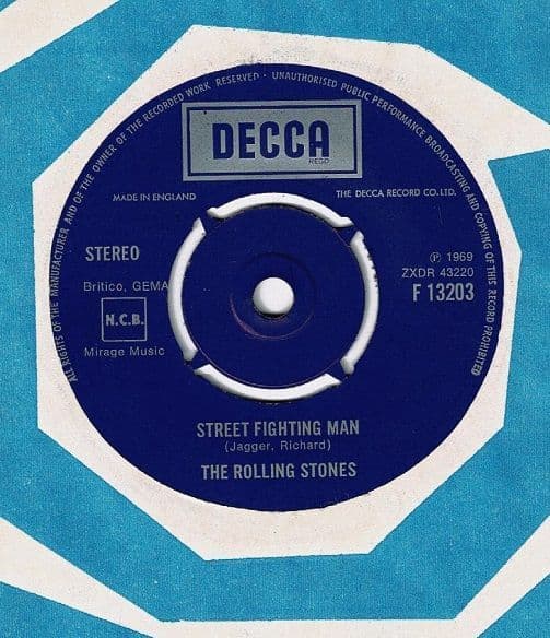 THE ROLLING STONES Street Fighting Man Vinyl Record 7 Inch Decca 1971