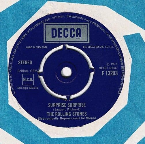 THE ROLLING STONES Street Fighting Man Vinyl Record 7 Inch Decca 1971