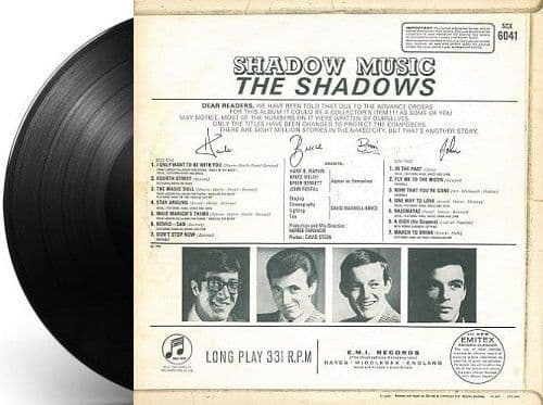 THE SHADOWS Shadow Music Vinyl Record LP Columbia 1966
