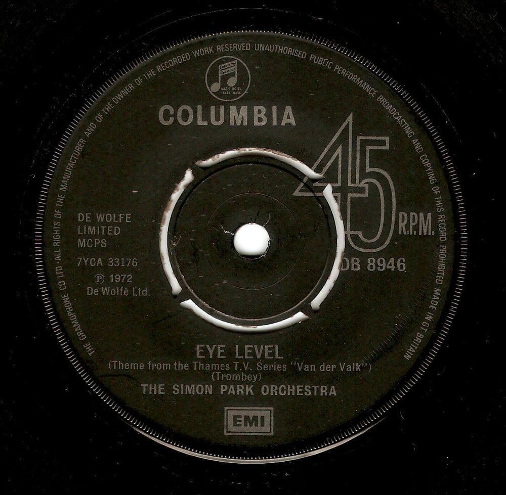 THE SIMON PARK ORCHESTRA Eye Level Vinyl Record 7 Inch Columbia 1972