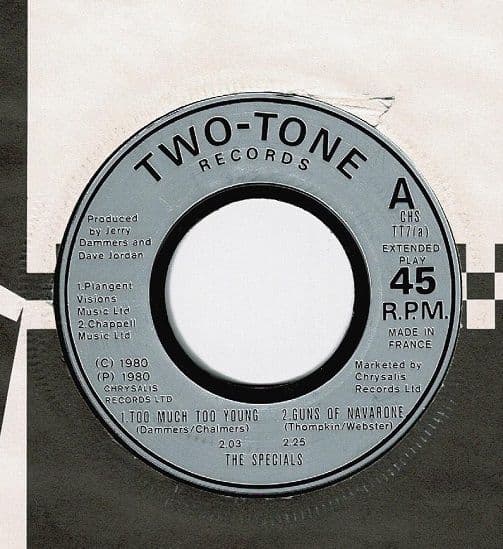 THE SPECIALS THE SPECIAL AKA Too Much Too Young EP Vinyl Record 7 Inch ...