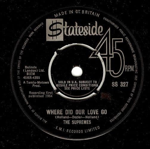 The Supremes Where Did Our Love Go Vinyl 7 Inch | Planet Earth Records